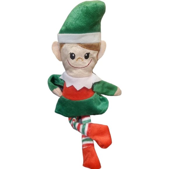Toys | Christmas Elf Sitting Girl Elf 12 Plush Stuffed Doll Holiday ...